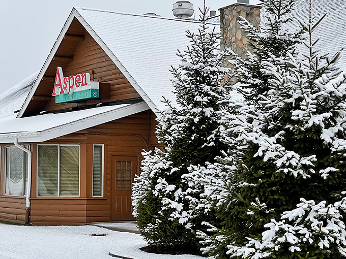 Even in winter, Aspen's snow-dusted exterior looks like it belongs on a holiday greeting card&mdash;the perfect setting for comfort food when Michigan's weather turns fierce.