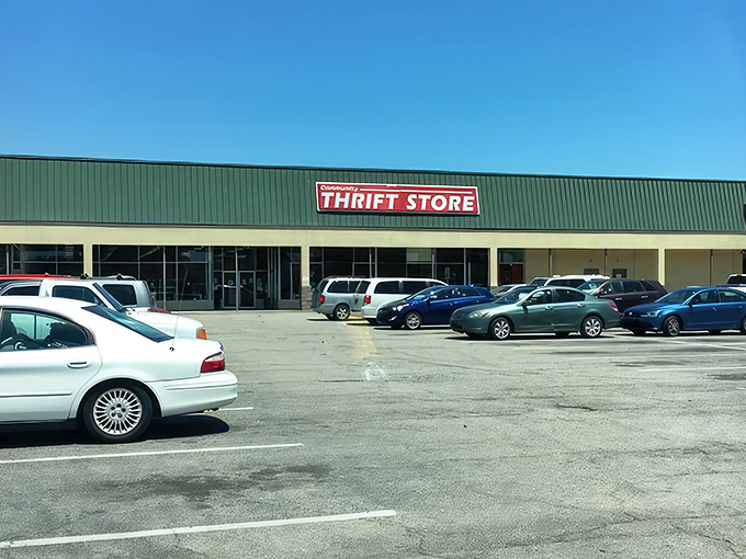 The modest storefront gives no hints about the size of the adventure waiting just beyond those glass doors.