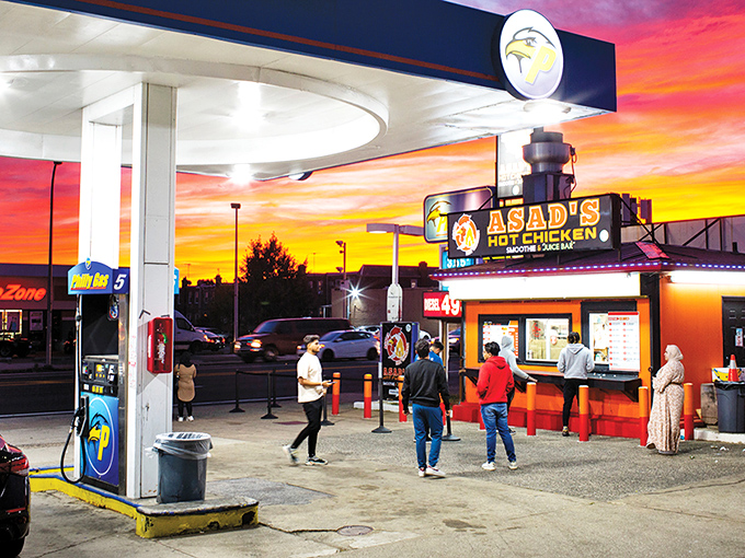 Sunset creates the perfect backdrop for this hot chicken haven. Even nature knows how to set the stage for a memorable meal.