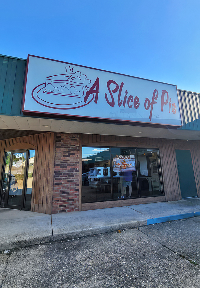 That sign isn't just advertising&mdash;it's a beacon of hope for weary travelers seeking solace in the form of perfectly executed pastry and filling.