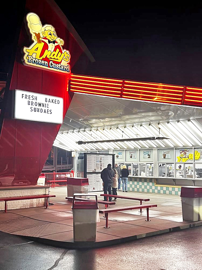 Andy's Frozen Custard stands ready for your post-chicken dessert needs. Because after a meal this good, you deserve something sweet to finish the experience.