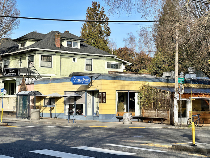 From this angle, Screen Door looks almost modest&mdash;until you notice the perpetual line of people waiting for their Southern food pilgrimage.