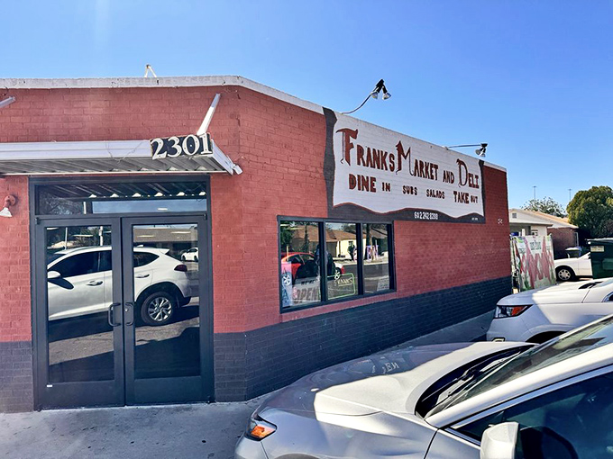 The entrance to Frank's isn't just a doorway&mdash;it's a portal to sandwich paradise. Step inside and leave your diet at the curb.