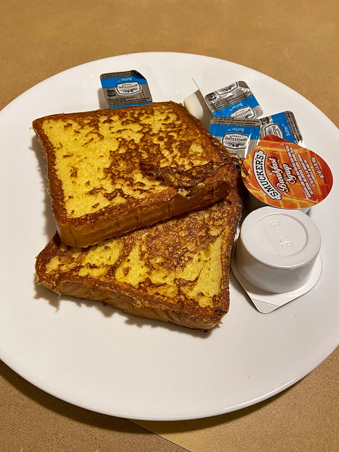 French toast that's achieved the golden-brown perfection we all attempt at home but somehow only diners can truly master.
