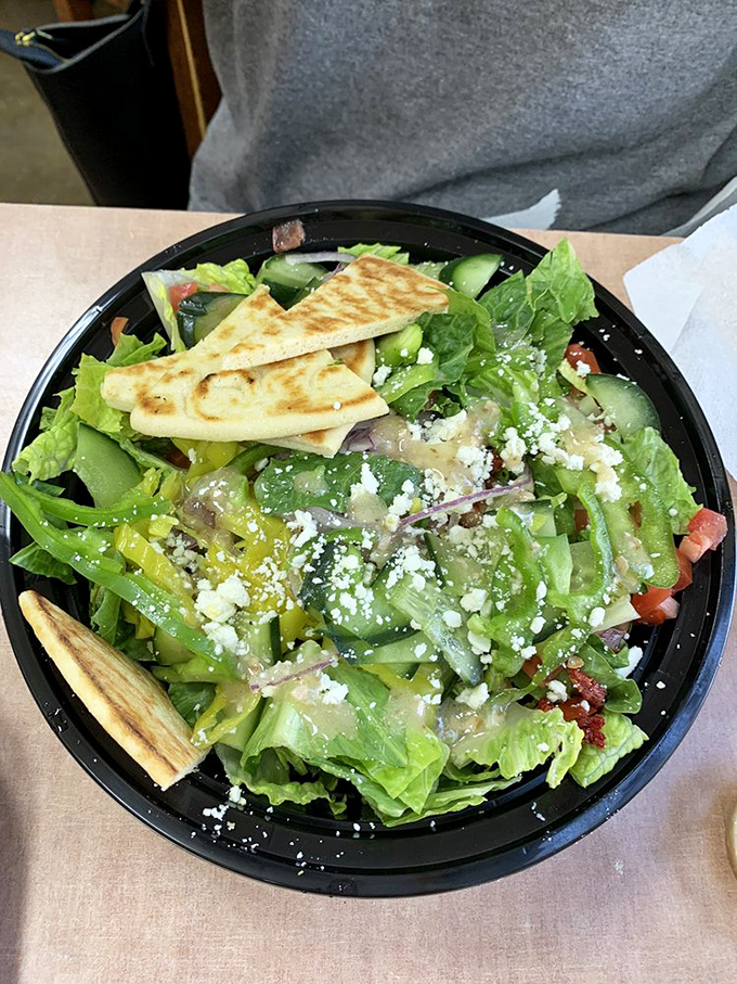 This Greek salad is the perfect sandwich wingman&mdash;crisp, bright, and ready to provide balance to your carb-heavy main event.