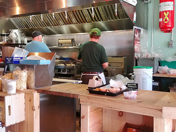 The kitchen &ndash; where sandwich magic happens daily. No smoke and mirrors here, just honest cooking that speaks the universal language of deliciousness.
