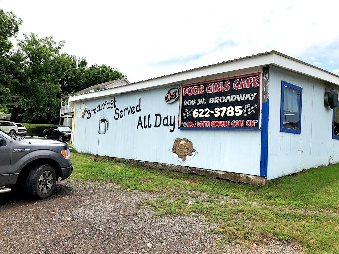 Poor Girls Cafe promises "breakfast served all day"&mdash;words that warm my heart almost as much as the comfort food waiting inside this unassuming local treasure.