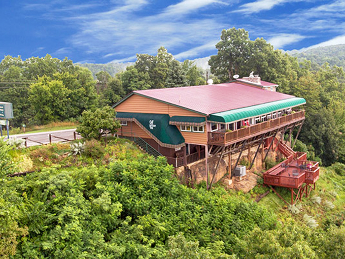 Perched dramatically on stilts, this hillside restaurant offers diners views so spectacular you might forget to look at your plate.
