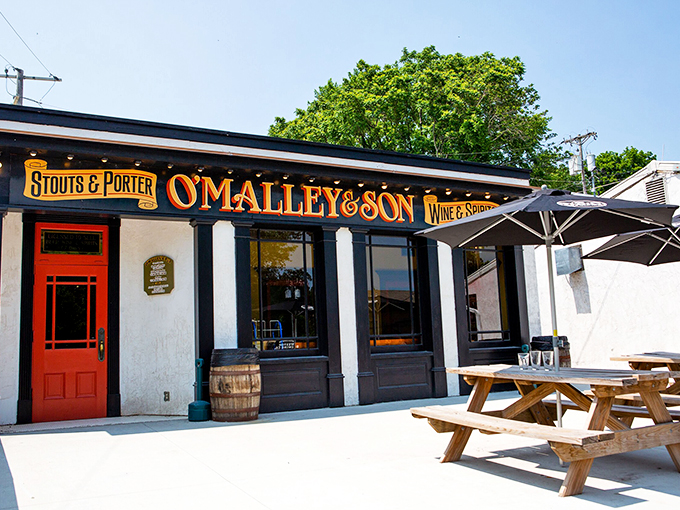 O'Malley's invites you to pull up a bench and stay awhile. This local watering hole serves history alongside its brews in Weston's underground cellars.