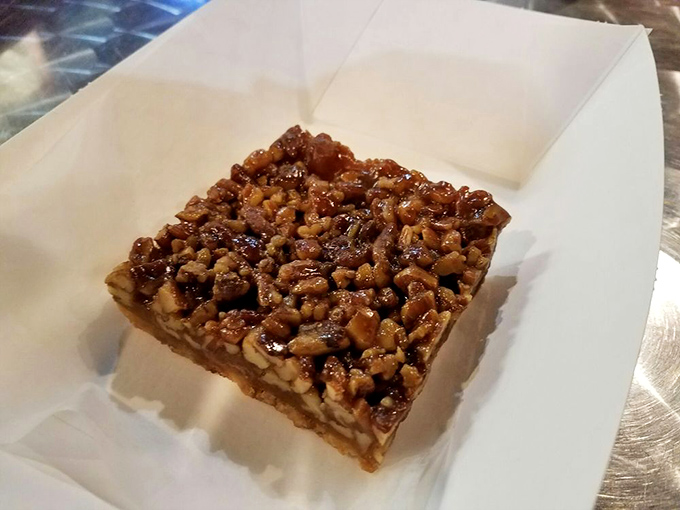Not just dessert, but closure&mdash;a maple pecan bar that provides the perfect sweet punctuation to your barbecue sentence.