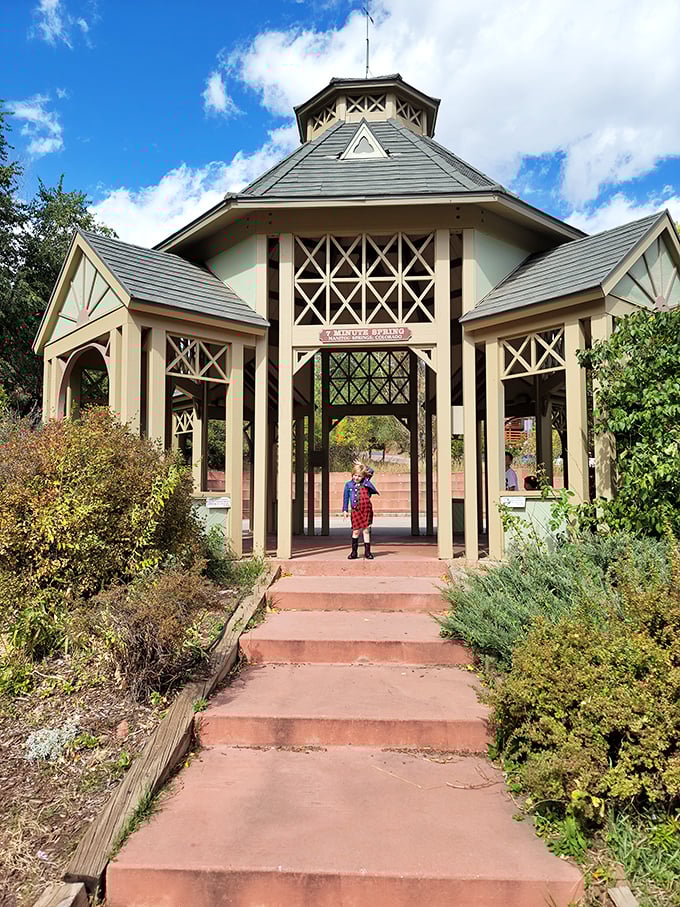 Memorial Park's gazebo looks like it's waiting for a barbershop quartet or perhaps your next life-changing conversation.