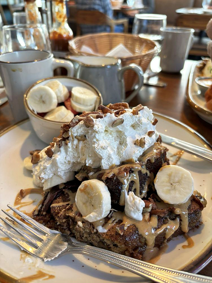 This isn't just French toast&mdash;it's a dessert masquerading as breakfast, topped with enough whipped cream to make your coffee jealous.