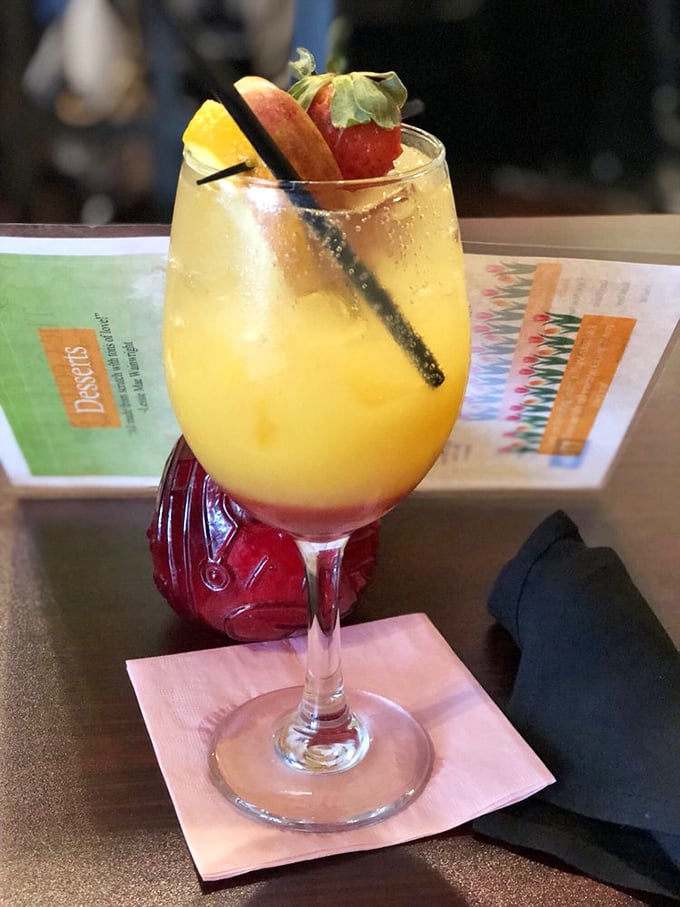 This isn't just a mimosa&mdash;it's vacation in a glass. Garnished with fresh fruit that says "you deserve this moment of joy."