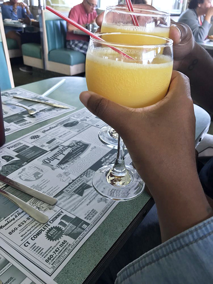 Morning mimosa&mdash;because sometimes breakfast should sparkle as much as the conversation. Sunshine in a glass, Connecticut-style.