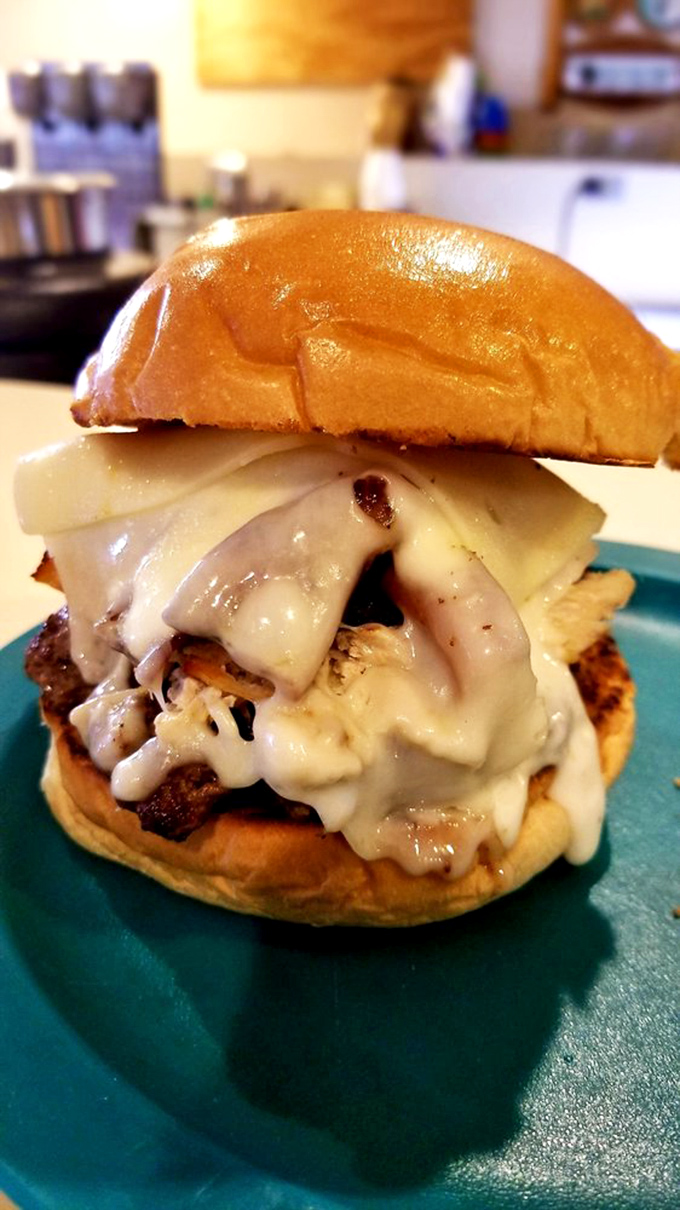 A burger that's not messing around. When melted cheese cascades over perfectly cooked beef, you know you've made the right life choices.