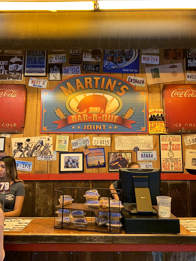 The counter where barbecue dreams come true, staffed by people who understand the sacred responsibility of proper meat distribution.