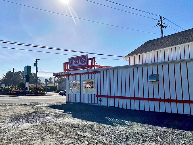 From this unassuming white building with its cheerful red accents comes enough joy to power the smiles of coastal visitors for generations.