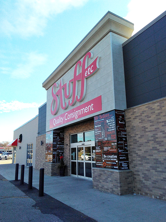 The exterior might be understated, but like any good thrift store, it's what's inside that counts.