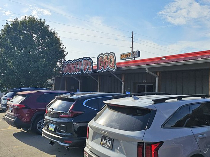 Park your appetite here! This lot is where BBQ pilgrimages begin and diet resolutions come to a delicious end.