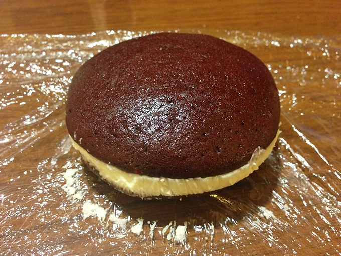 The Red Velvet Whoopie Pie that's worth saving room for. A sweet finale that somehow manages to upstage even the stellar BBQ.