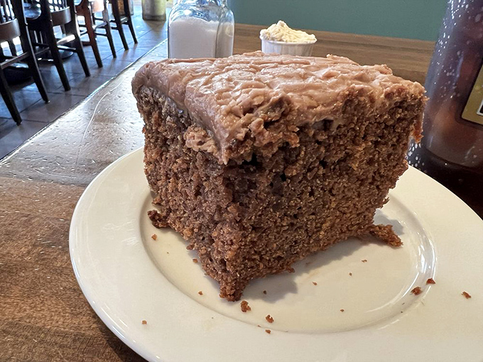 Root beer cake: where childhood nostalgia meets grown-up indulgence in a slice that somehow tastes like both memories and celebration.