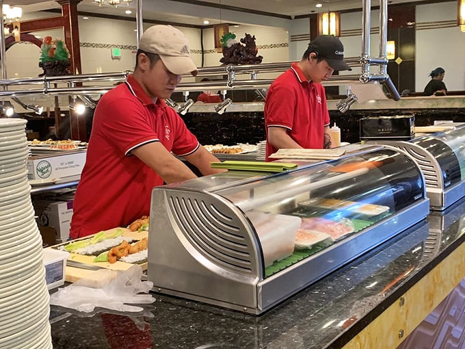 Sushi chefs working with the precision of watchmakers and the speed of New York minute, turning raw ingredients into edible art.