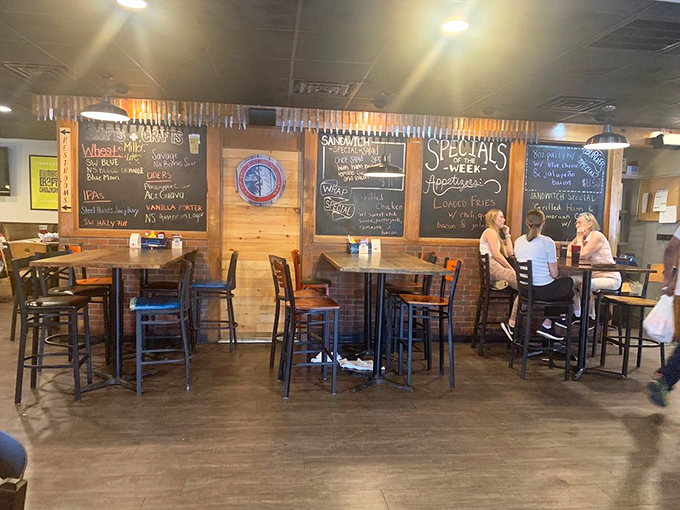 Chalkboard specials and high-top tables create that perfect "neighborhood joint" vibe where calories don't count and memories multiply.