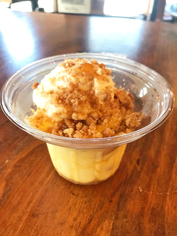 Banana pudding topped with crumbled cookies&mdash;the dessert equivalent of a standing ovation, bringing the barbecue symphony to its perfect finale.
