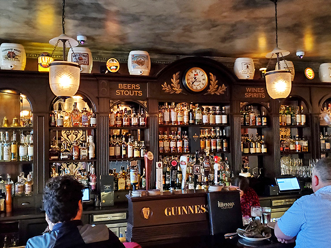 The bar at Kilkenny's isn't just stocked &ndash; it's a liquid library of whiskeys, beers, and spirits that would make a prohibition agent weep with frustration.