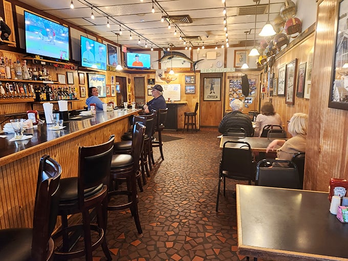 The bar area &ndash; where stories get taller, friendships grow stronger, and nobody rushes you through your perfectly poured beer.