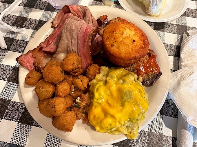 Beef brisket that doesn't need a knife&mdash;just a gentle suggestion and it falls apart like your willpower in the pie section.