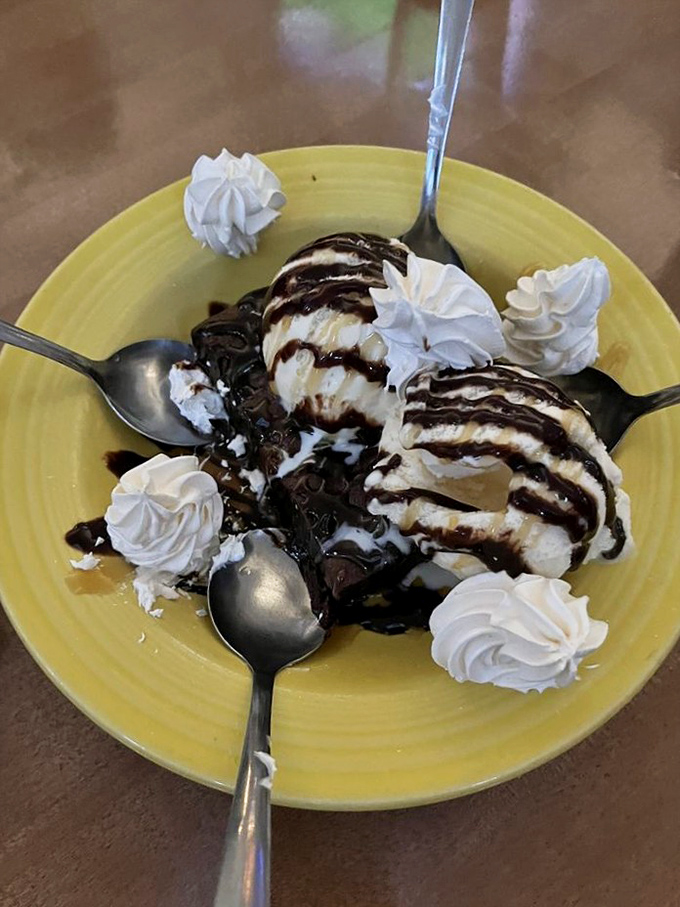 This is no ordinary ice cream dessert&mdash;it's a brownie sundae intervention with whipped cream punctuation marks that say "diet starts tomorrow."