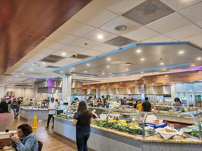 The buffet area isn't just a room &ndash; it's a culinary arena where hungry gladiators circle, plotting their next delicious conquest.