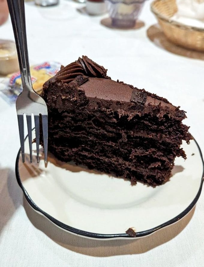 This chocolate cake doesn't just end your meal &ndash; it provides closure, satisfaction, and the kind of sweet memory that will haunt your dreams.