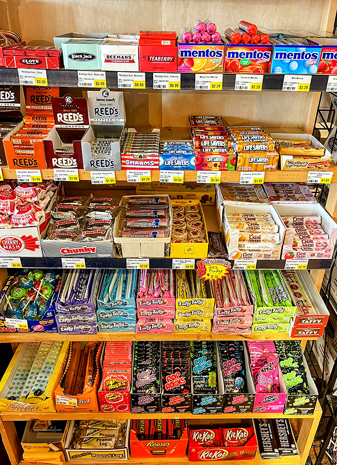 A candy selection that's practically a time machine&mdash;suddenly you're eight years old again with a pocket full of quarters and endless possibilities.