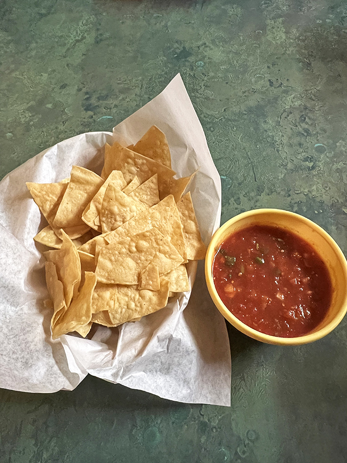 The chips and salsa&mdash;the opening act that sets the tone for the entire meal. Crispy, light, and freshly made&mdash;this isn't just an appetizer, it's a promise of what's to come.