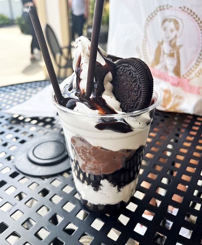 This chocolate parfait doesn't just satisfy a sweet tooth&mdash;it rebuilds it. Oreos, chocolate, and cream stacked with more precision than a Jenga championship.