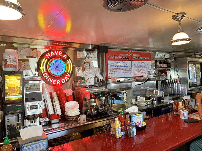 "Have a Diner Day" isn't just a sign&mdash;it's a prophecy. The organized chaos behind the counter is a ballet that's been perfected over decades.