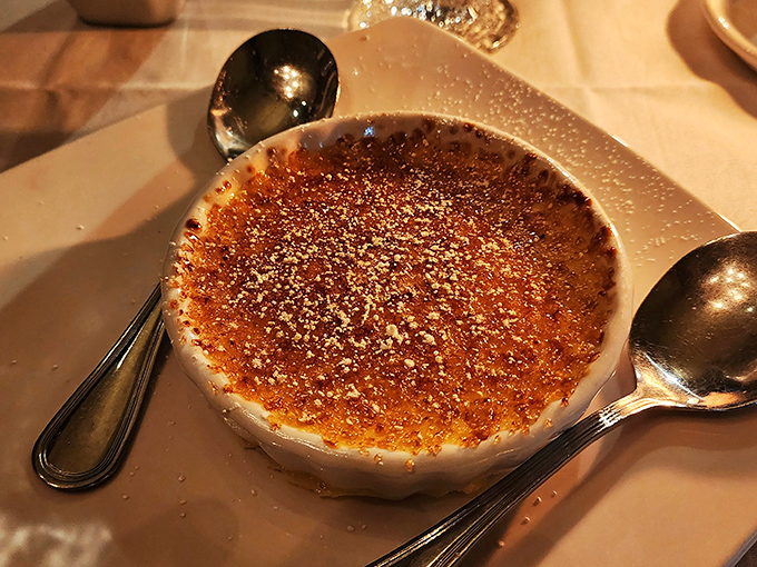 Cr&egrave;me br&ucirc;l&eacute;e with a crackling top that makes that satisfying "tap-tap" sound &ndash; dessert's version of bubble wrap, but infinitely more delicious.