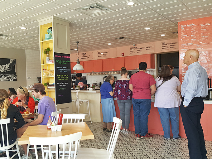The counter queue at HunnyBunny isn't just a line—it's a community of soon-to-be-satisfied souls united by biscuit anticipation.