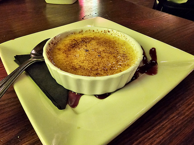 This cr&egrave;me br&ucirc;l&eacute;e doesn't just have a perfectly torched top&mdash;it has an entire personality. The kind of dessert that makes you forget you just ate a pound of beef.
