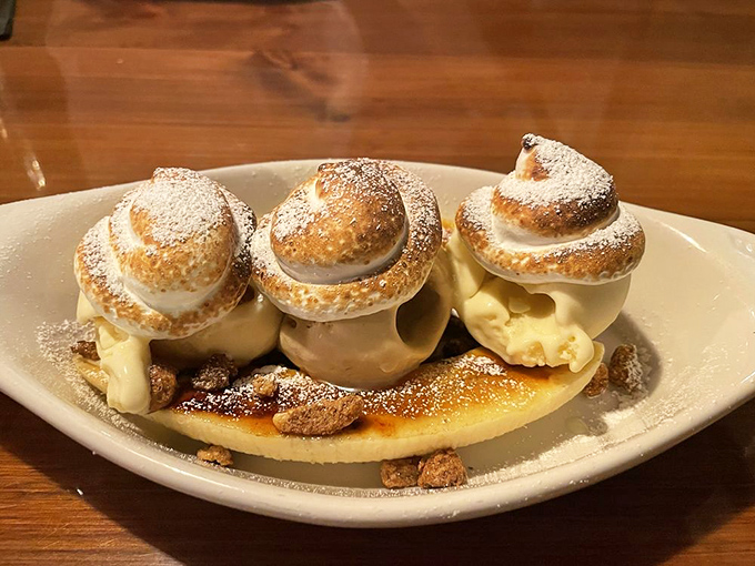 These aren't just desserts, they're tiny mountains of sweetness topped with toasted meringue peaks that demand your attention.