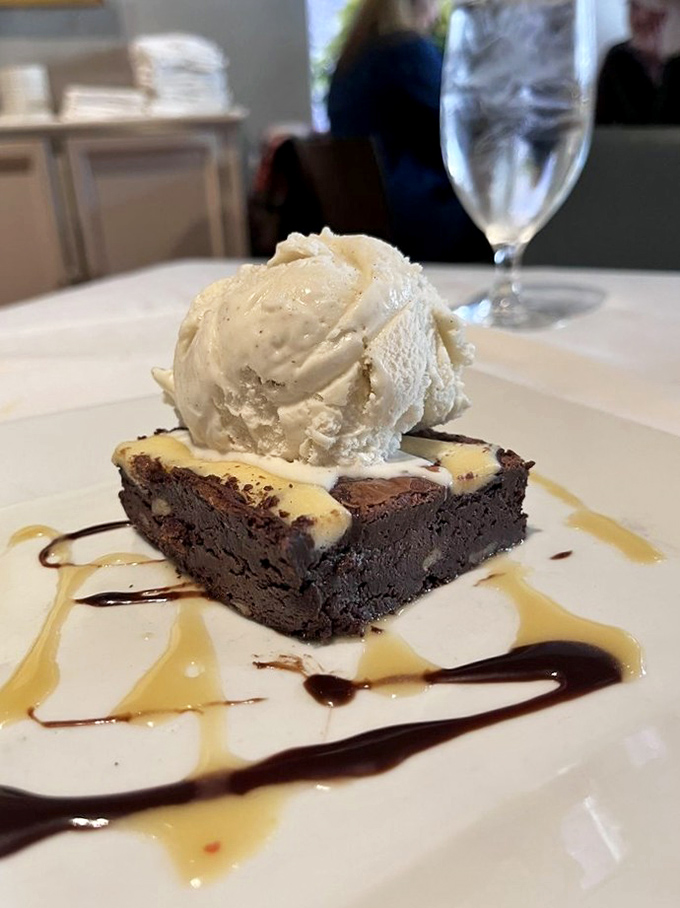 That brownie isn't just dessert&mdash;it's the grand finale that makes you want to start a standing ovation in the middle of the dining room.