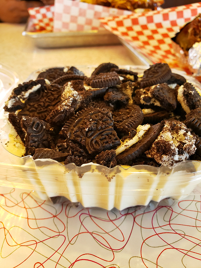 Momma's Oreo Pudding&mdash;where childhood nostalgia meets grown-up indulgence. The perfect sweet finale to a symphony of smoke and spice.