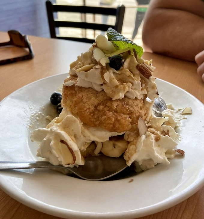 Not just dessert, but a testament to the fact that whoever stacked these layers of sweet bliss understood the architecture of happiness.