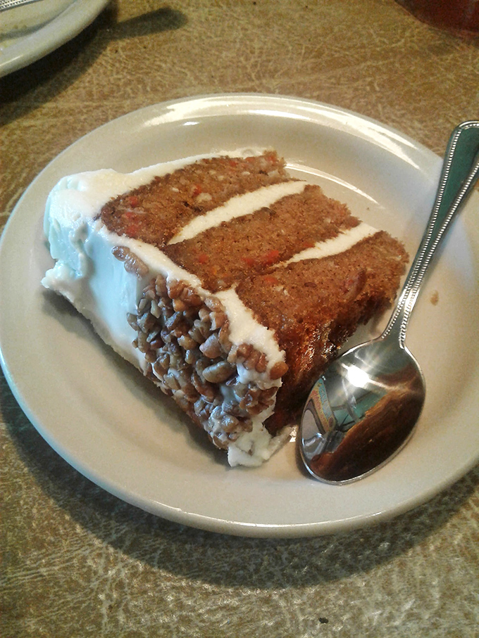 Carrot cake with cream cheese frosting thick enough to leave a mustache. Some desserts don't need reinvention&mdash;they just need to be exactly this perfect.