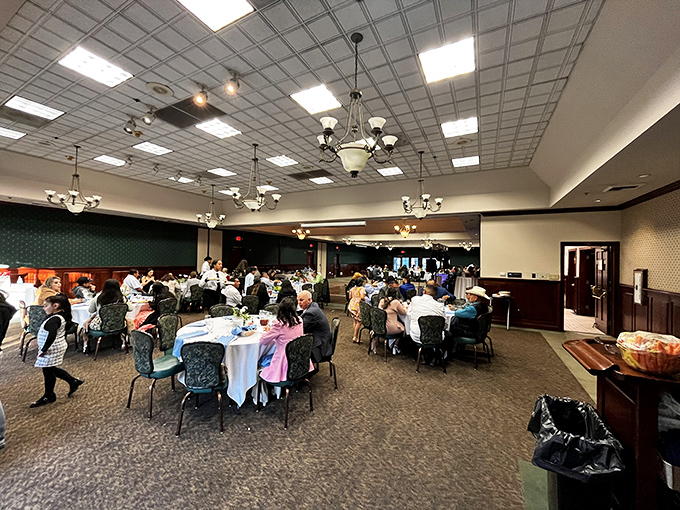 The banquet room buzzes with community energy&mdash;where birthdays, reunions, and Tuesday night dinners all feel equally important.