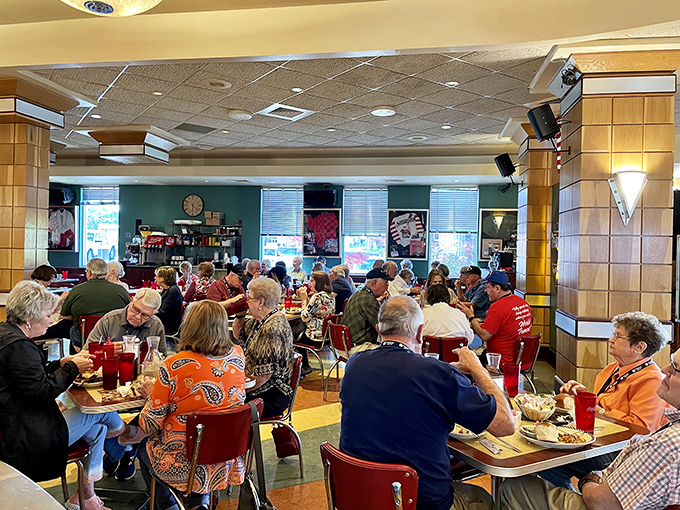 The dining room buzzes with the energy of folks who know they've found the real deal&mdash;comfort food without pretense in a sea of red vinyl.