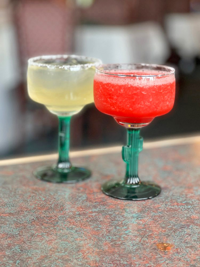 Those cactus-stemmed margarita glasses aren't just kitsch—they're a promise that what's inside will transport you straight to a Mexican coastal town.