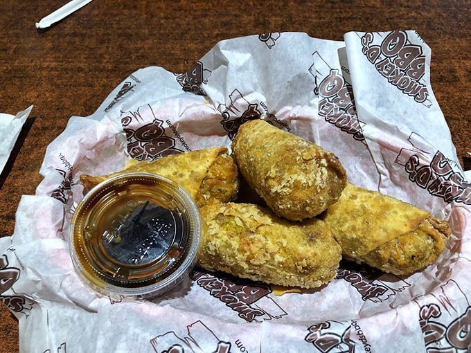 Egg rolls with an Iowa twist&mdash;proof that innovation in BBQ is alive and well. Crispy outside, smoky surprise inside.